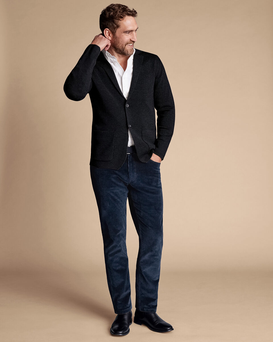 Merino Blazer - Charcoal Grey | Charles Tyrwhitt