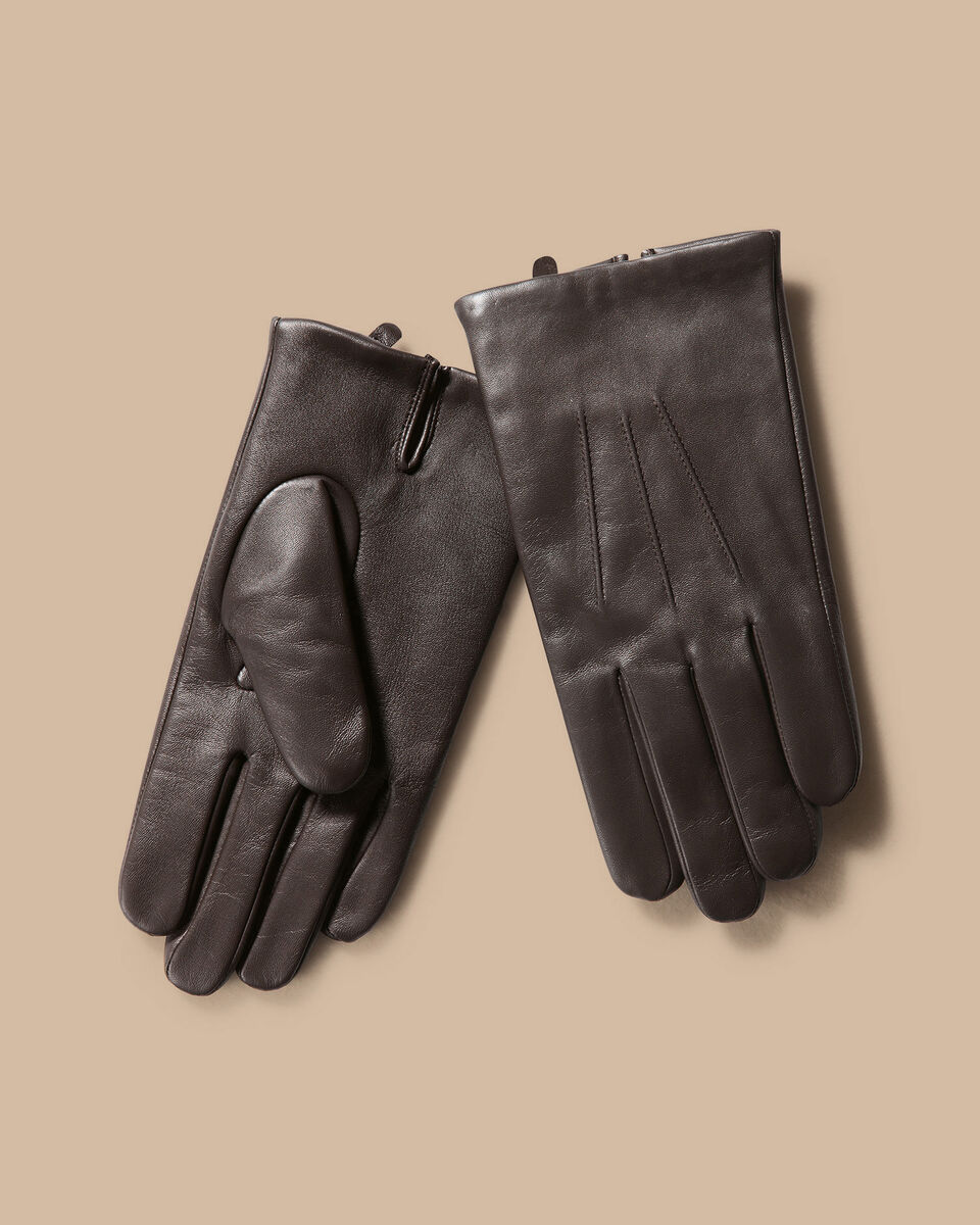 Leather Touch Screen Gloves - Brown | Charles Tyrwhitt