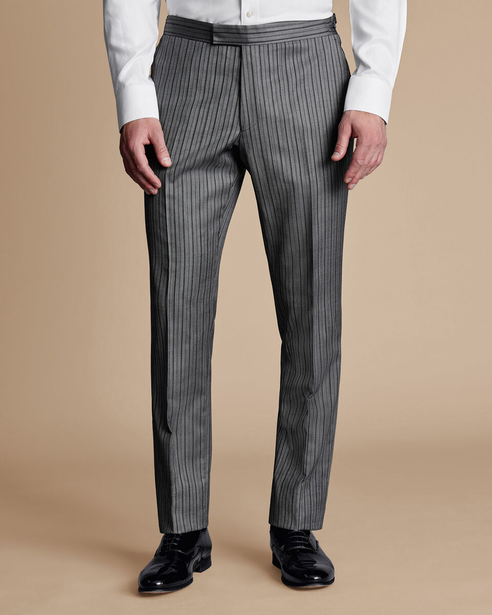 Morning Suit – Grey Stripe Trousers | Charles Tyrwhitt