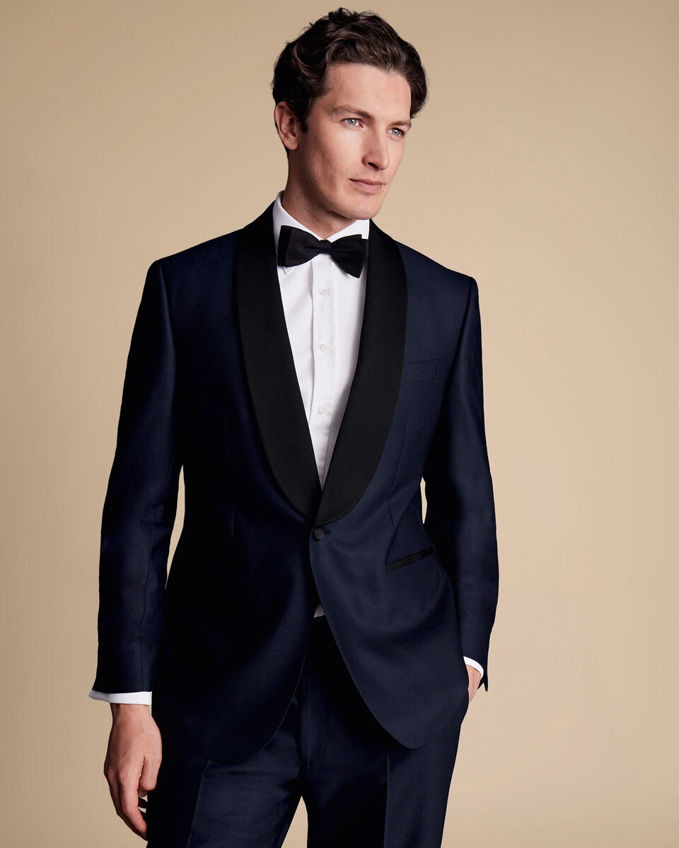 Shawl Lapel Tuxedo Jacket - Dark Navy | Charles Tyrwhitt