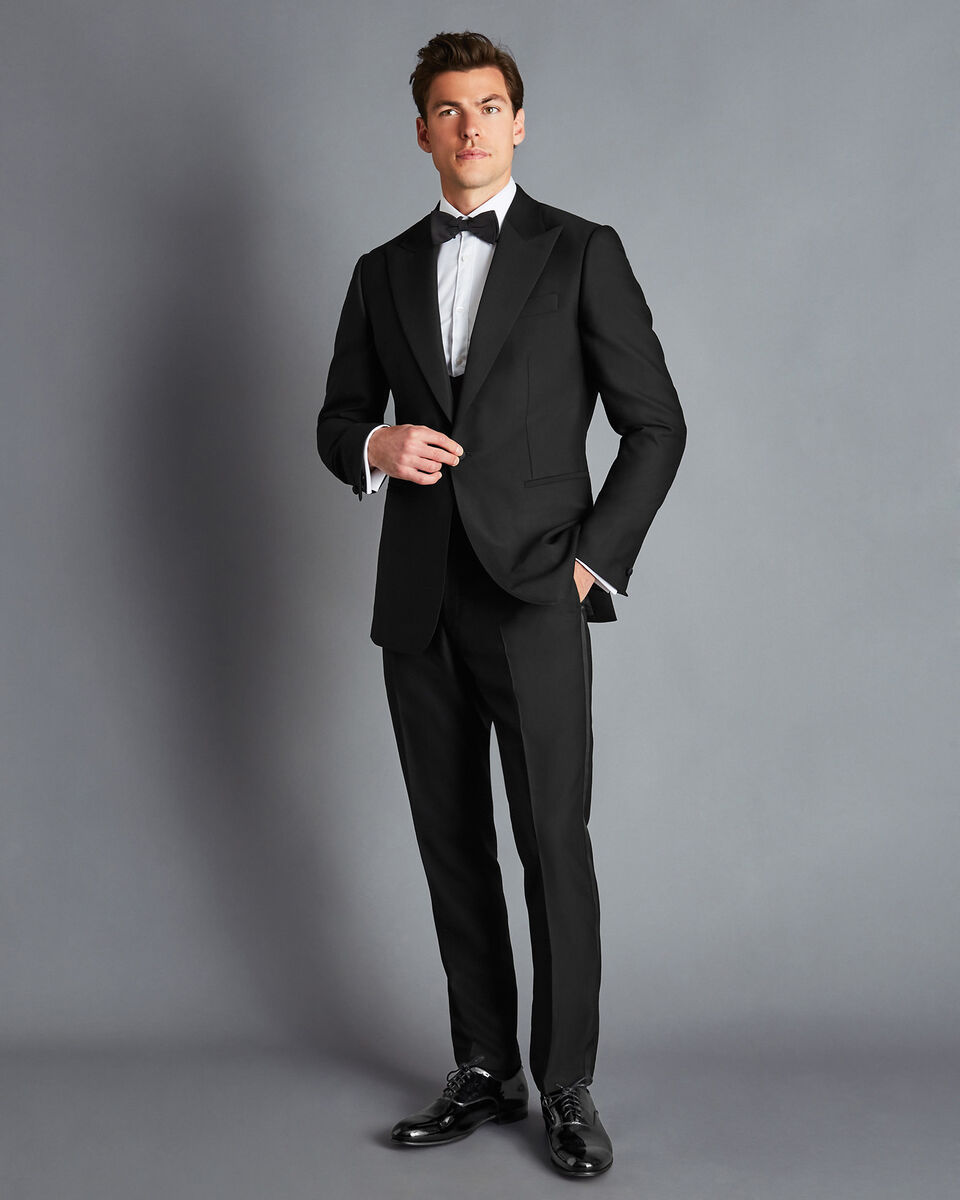 Peak Lapel Tuxedo - Black | Charles Tyrwhitt