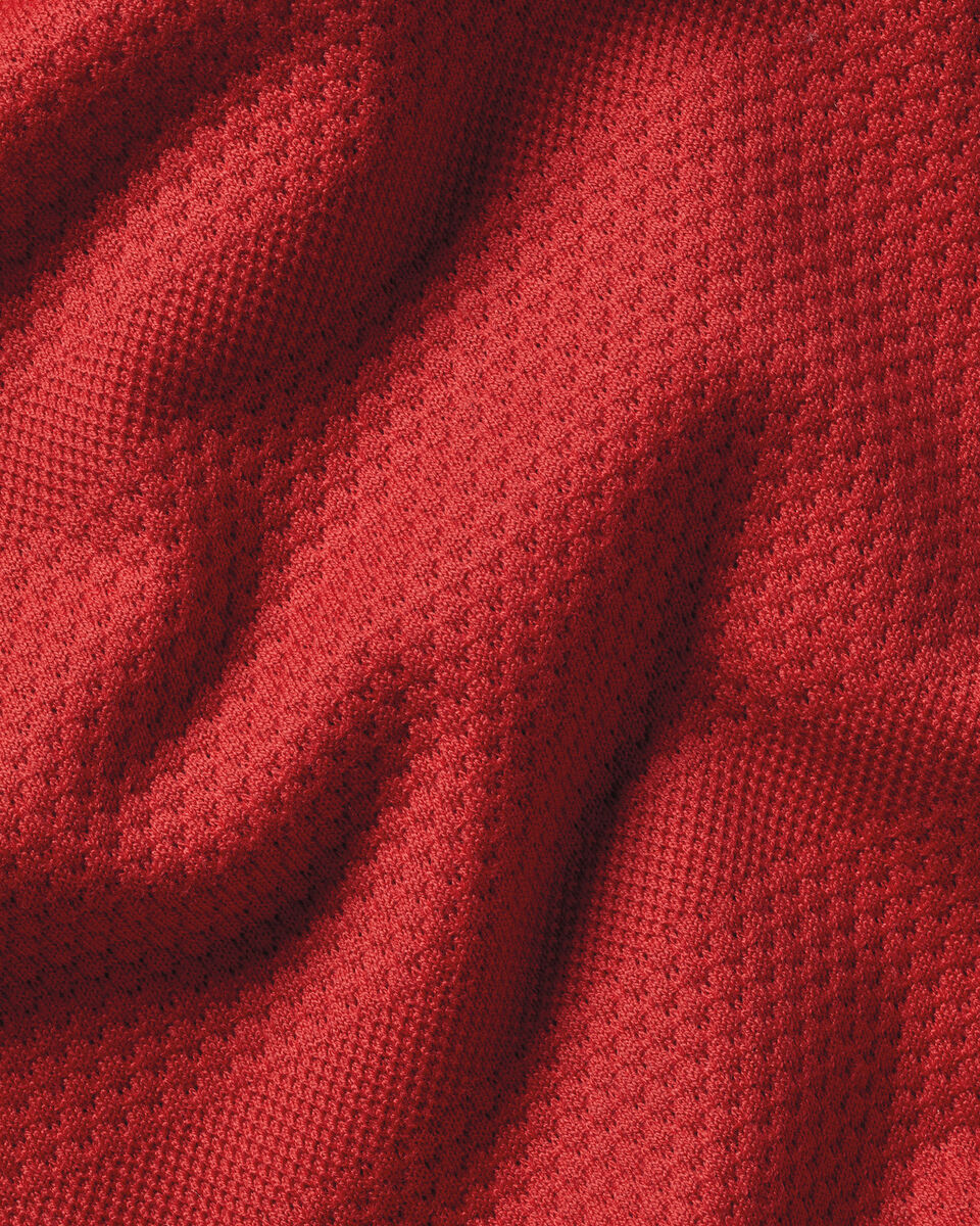 Textured Tyrwhitt Cool Polo - Coral Pink | Charles Tyrwhitt