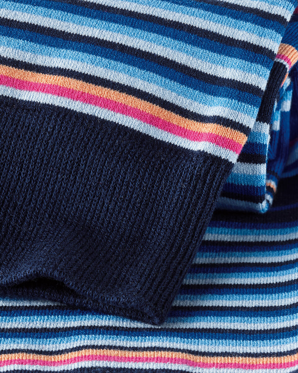 Multi Block Stripe Socks - Cobalt Blue | Charles Tyrwhitt