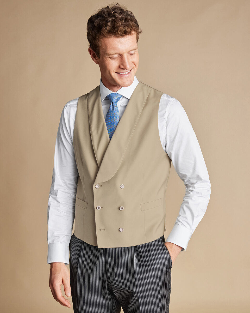 Morning Suit Vest - Sand | Charles Tyrwhitt
