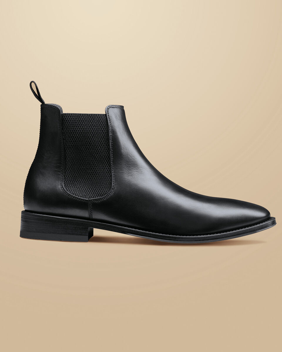 Leather Chelsea Boots - Black | Charles Tyrwhitt