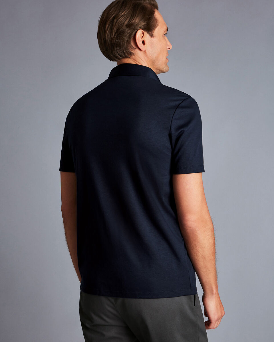 Smart Jersey Polo - Navy | Charles Tyrwhitt