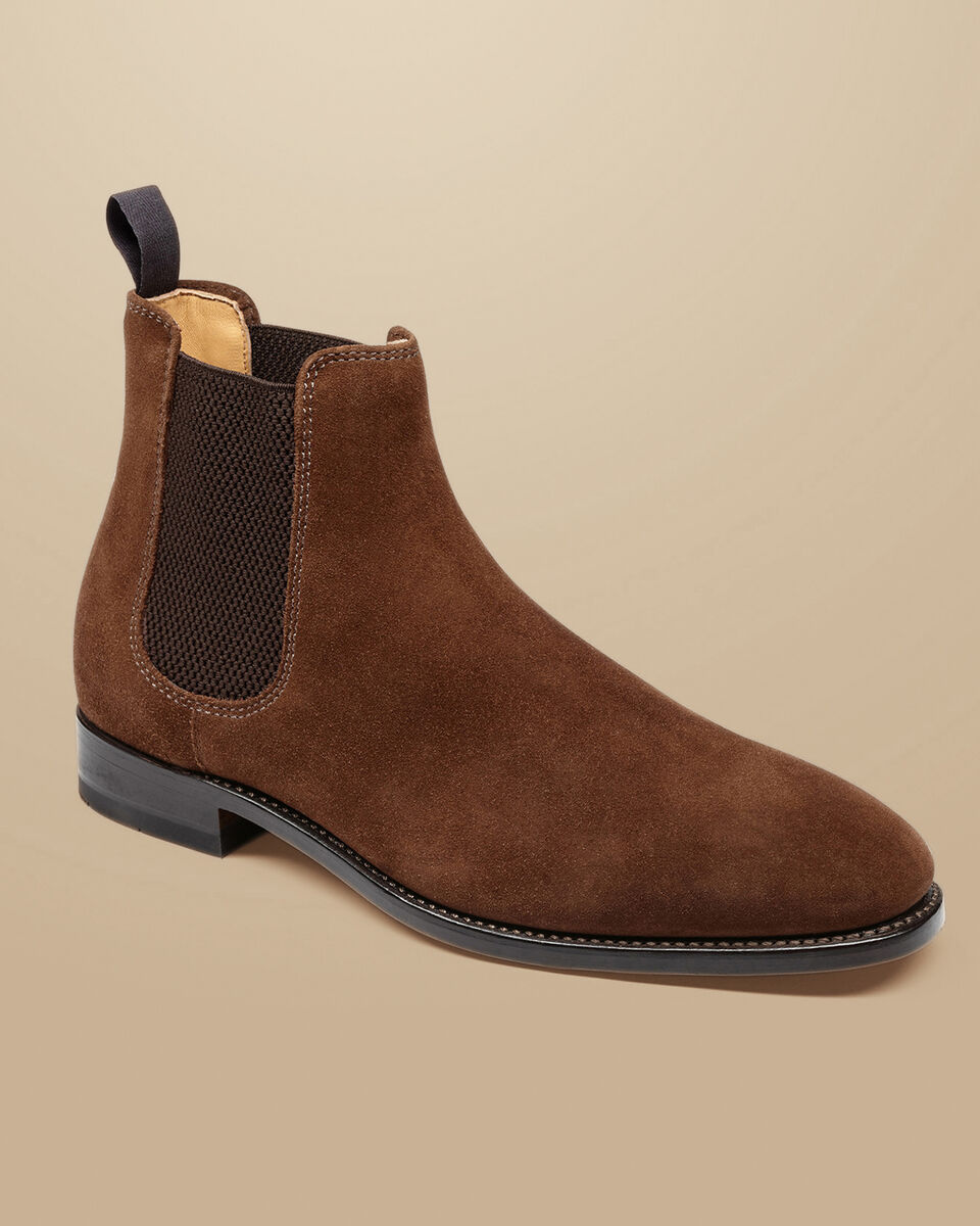 Suede Chelsea Boots - Walnut Brown | Charles Tyrwhitt