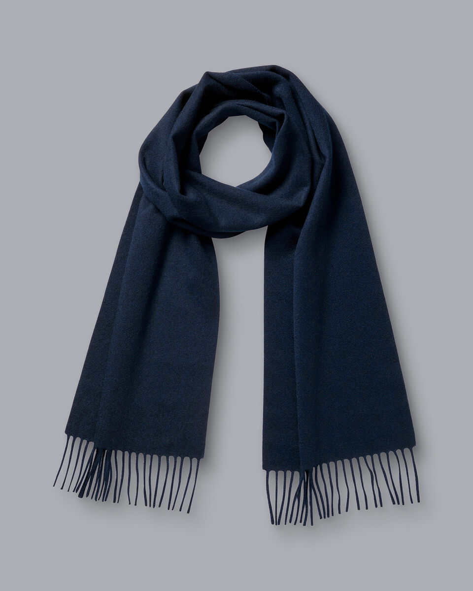 Cashmere Scarf - Navy | Charles Tyrwhitt