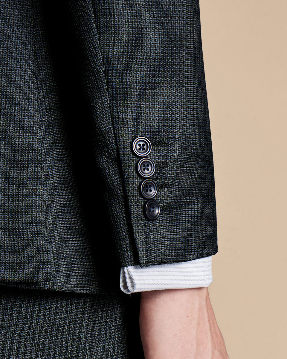 Micro Check Suit - Dark Grey | Charles Tyrwhitt