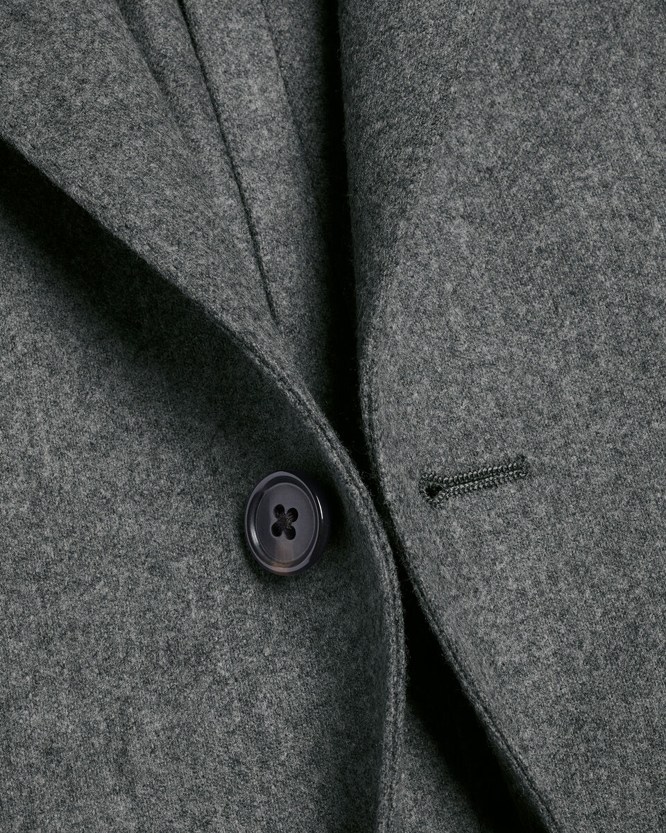 Unstructured Wool Jacket - Grey | Charles Tyrwhitt