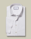 Non-Iron Poplin Short-Sleeve Shirt - White | Charles Tyrwhitt