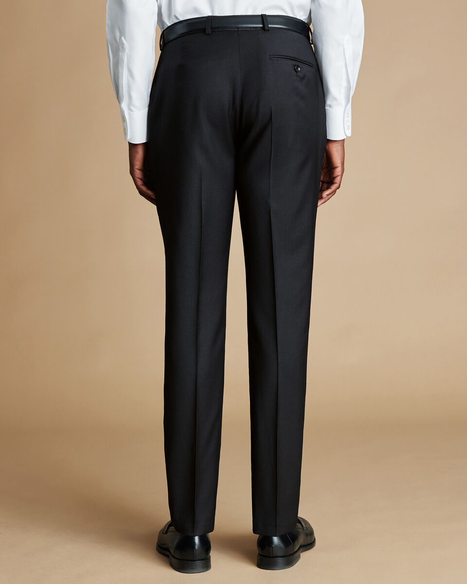 Natural Stretch Twill Suit - Black | Charles Tyrwhitt