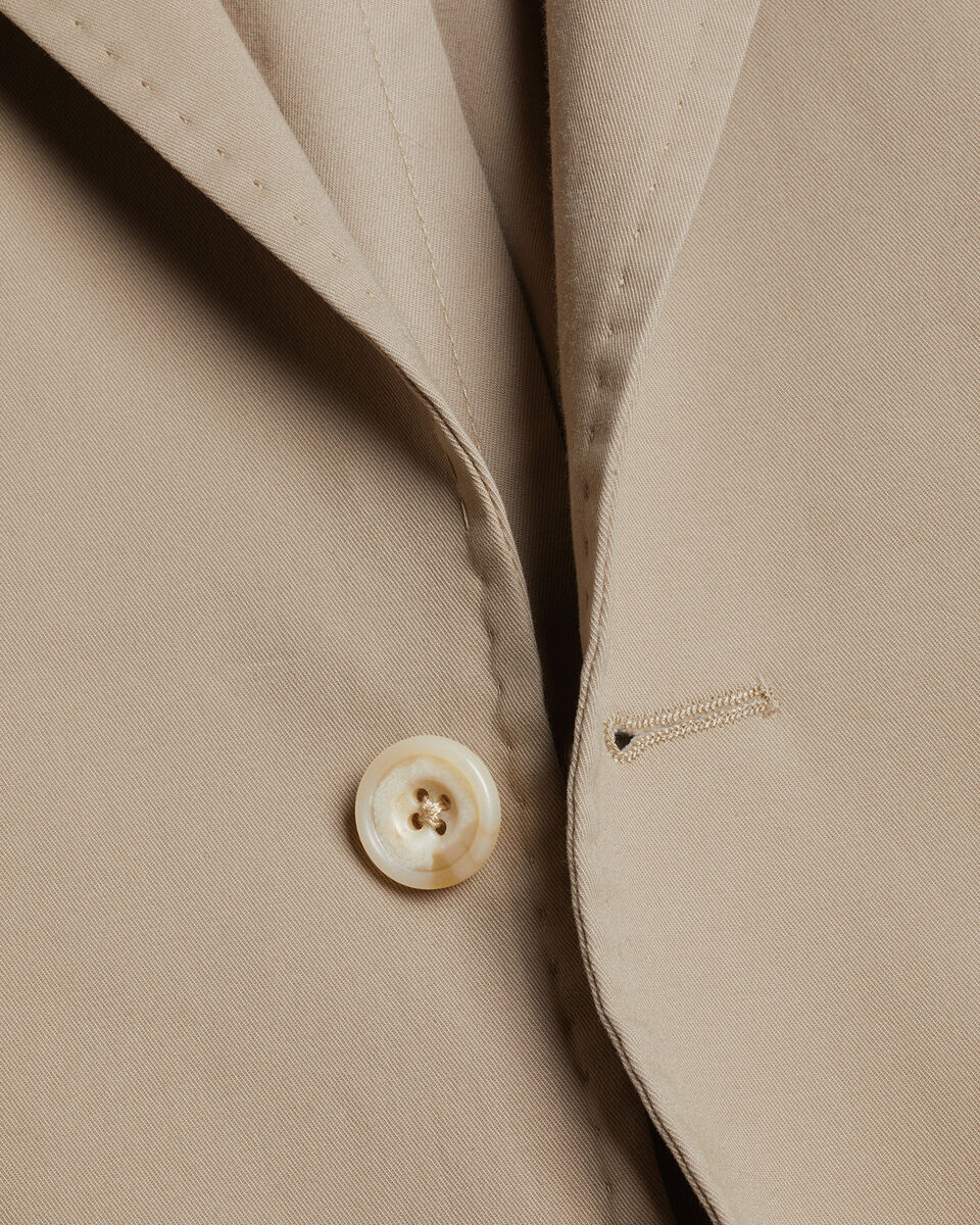 Cotton Stretch Jacket - Taupe | Charles Tyrwhitt