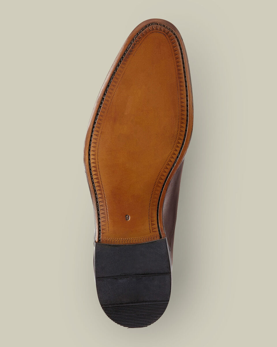 Leather Oxford Shoes - Dark Chocolate | Charles Tyrwhitt
