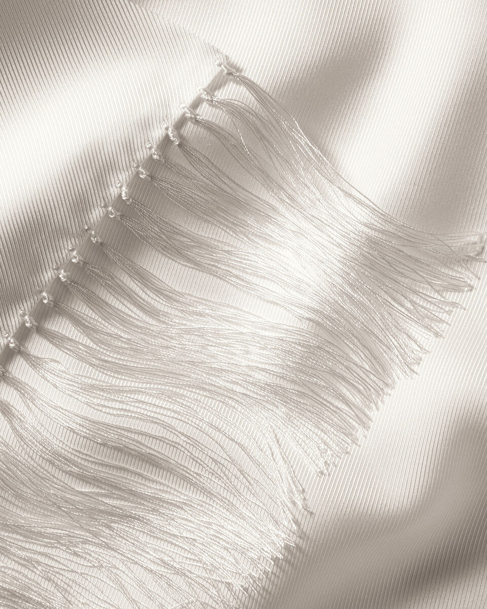 Silk Evening Scarf - White | Charles Tyrwhitt