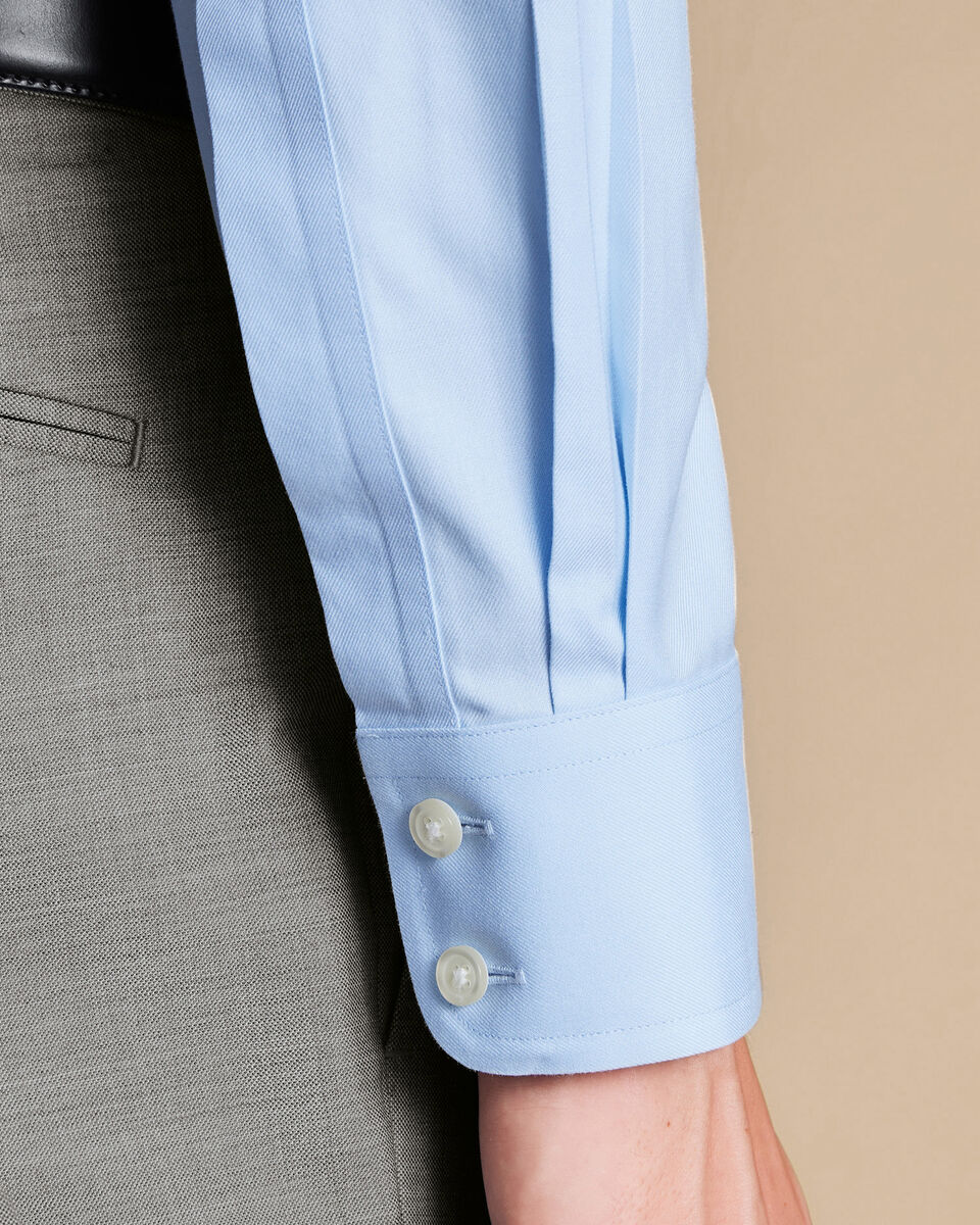 Chemise Col Classique Sérge Sans Repassage - Bleu ciel | Charles Tyrwhitt