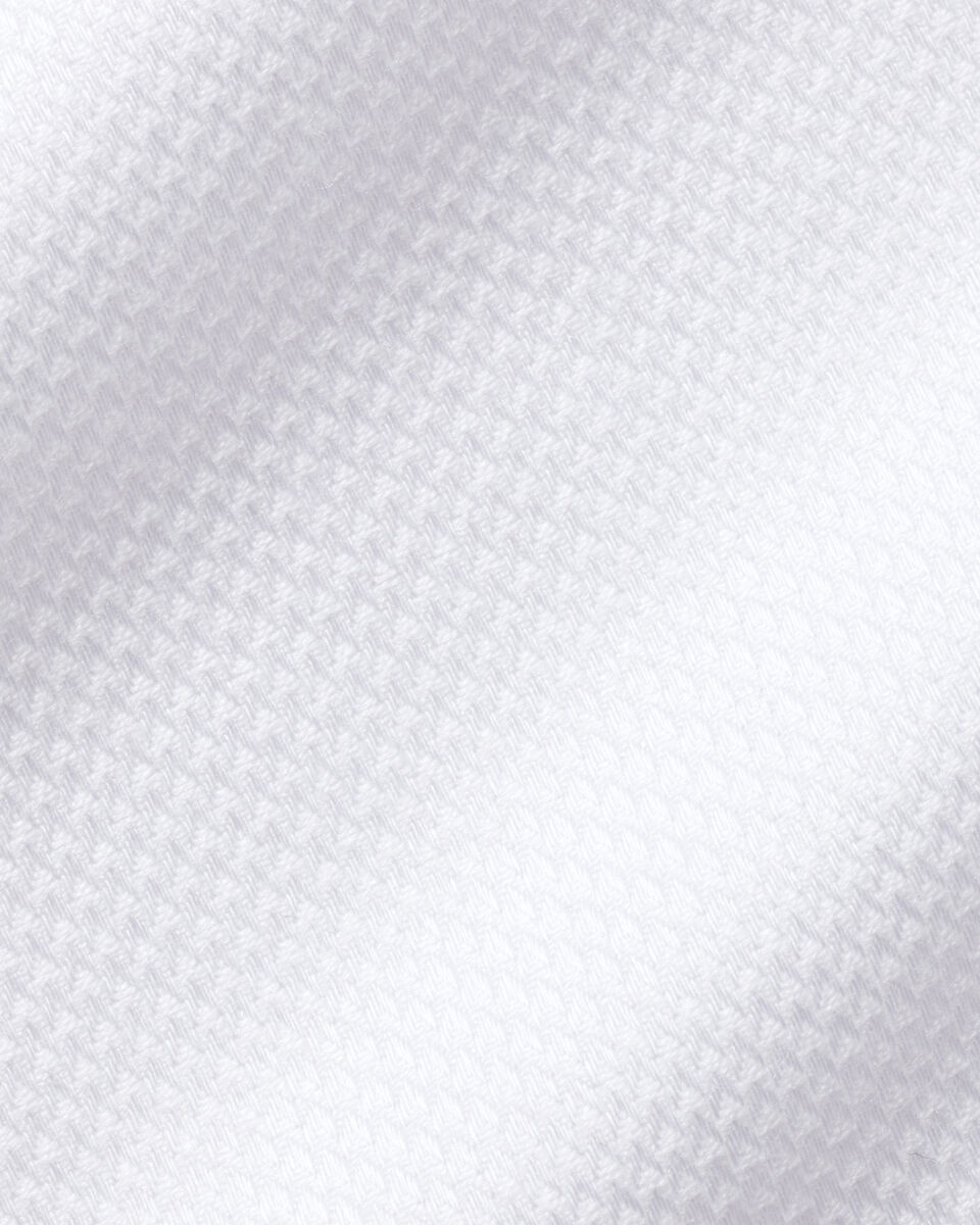 Spread Collar Non-Iron Mayfair Weave Shirt - White | Charles Tyrwhitt