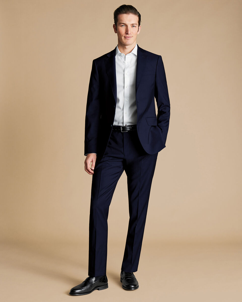 Italian Suit Jacket - Dark Navy | Charles Tyrwhitt