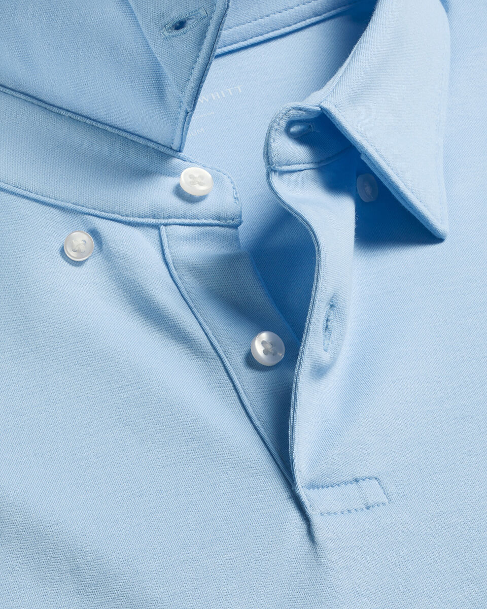 Smart Jersey Polo - Sky Blue | Charles Tyrwhitt