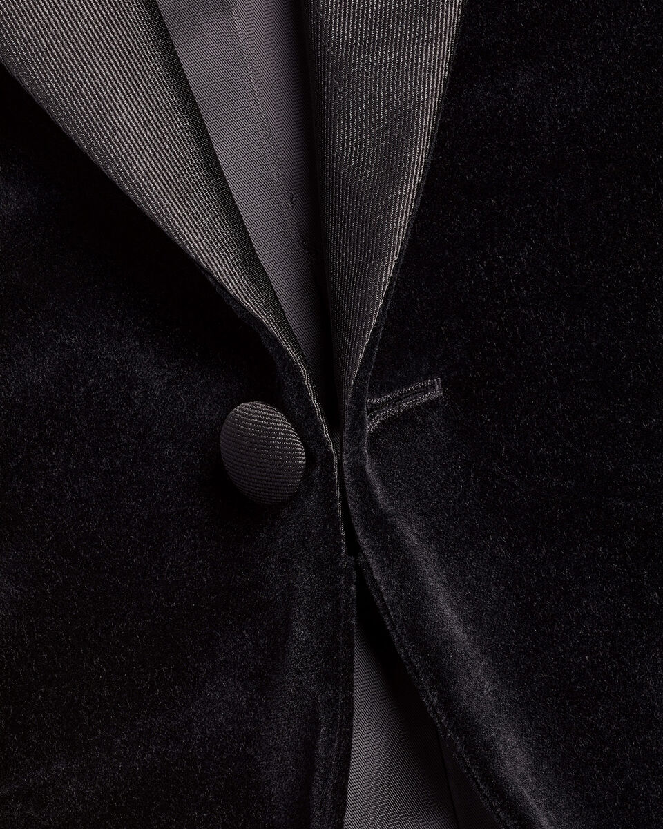 Italian Velvet Jacket - Black | Charles Tyrwhitt