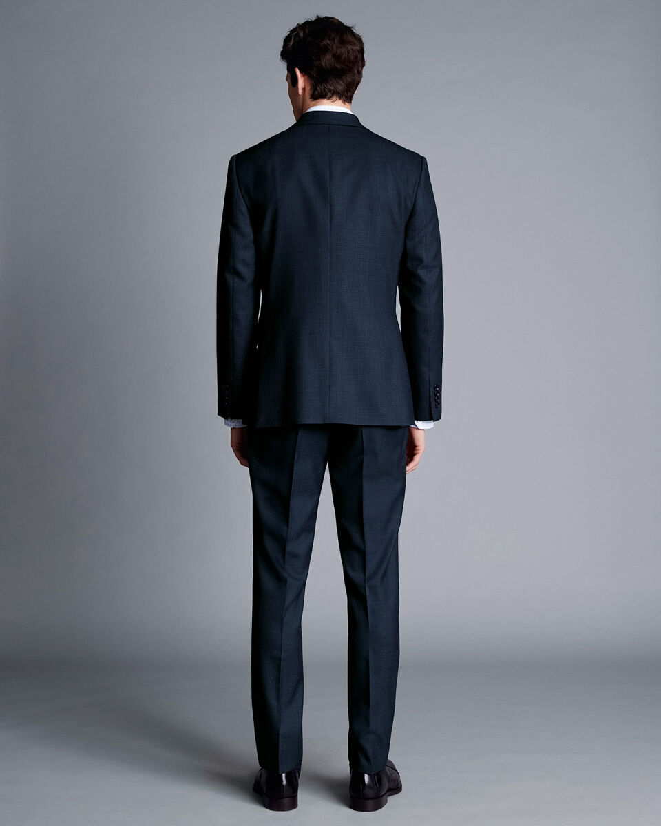 Micro Check Suit - Ink Blue | Charles Tyrwhitt