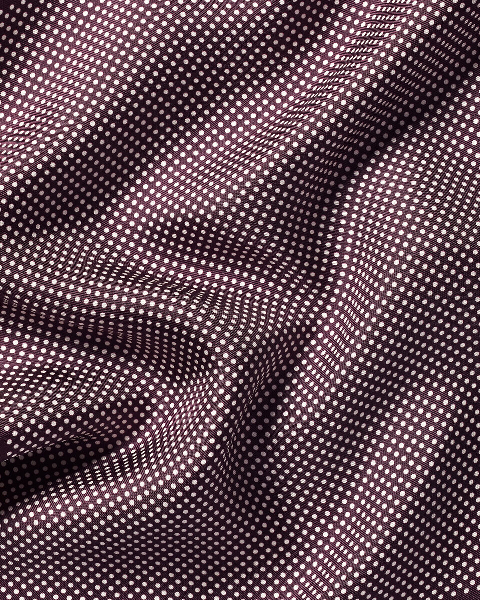 Pochette de Costume en Soie à Pois - Violet Mûre et Ivorie | Charles ...