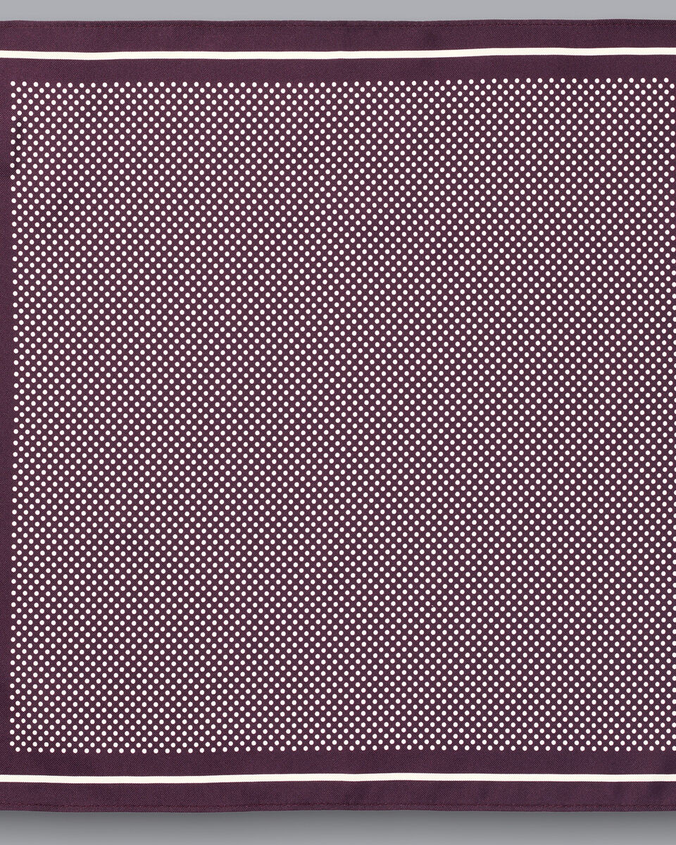 Pochette de Costume en Soie à Pois - Violet Mûre et Ivorie | Charles ...