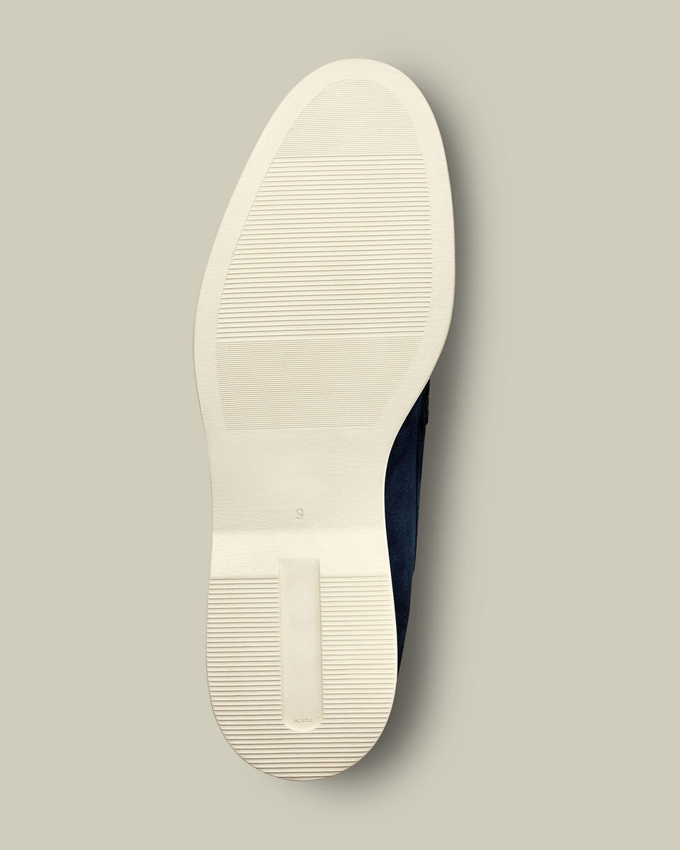 Suede Slip-On Loafer - French Blue | Charles Tyrwhitt