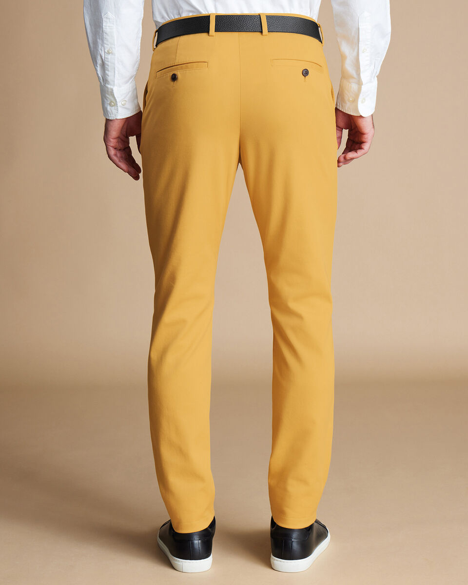 Ultimate Non-Iron Chinos - Yellow | Charles Tyrwhitt