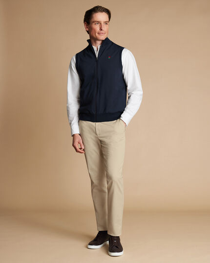 England Rugby Hybrid Gilet - Navy | Charles Tyrwhitt