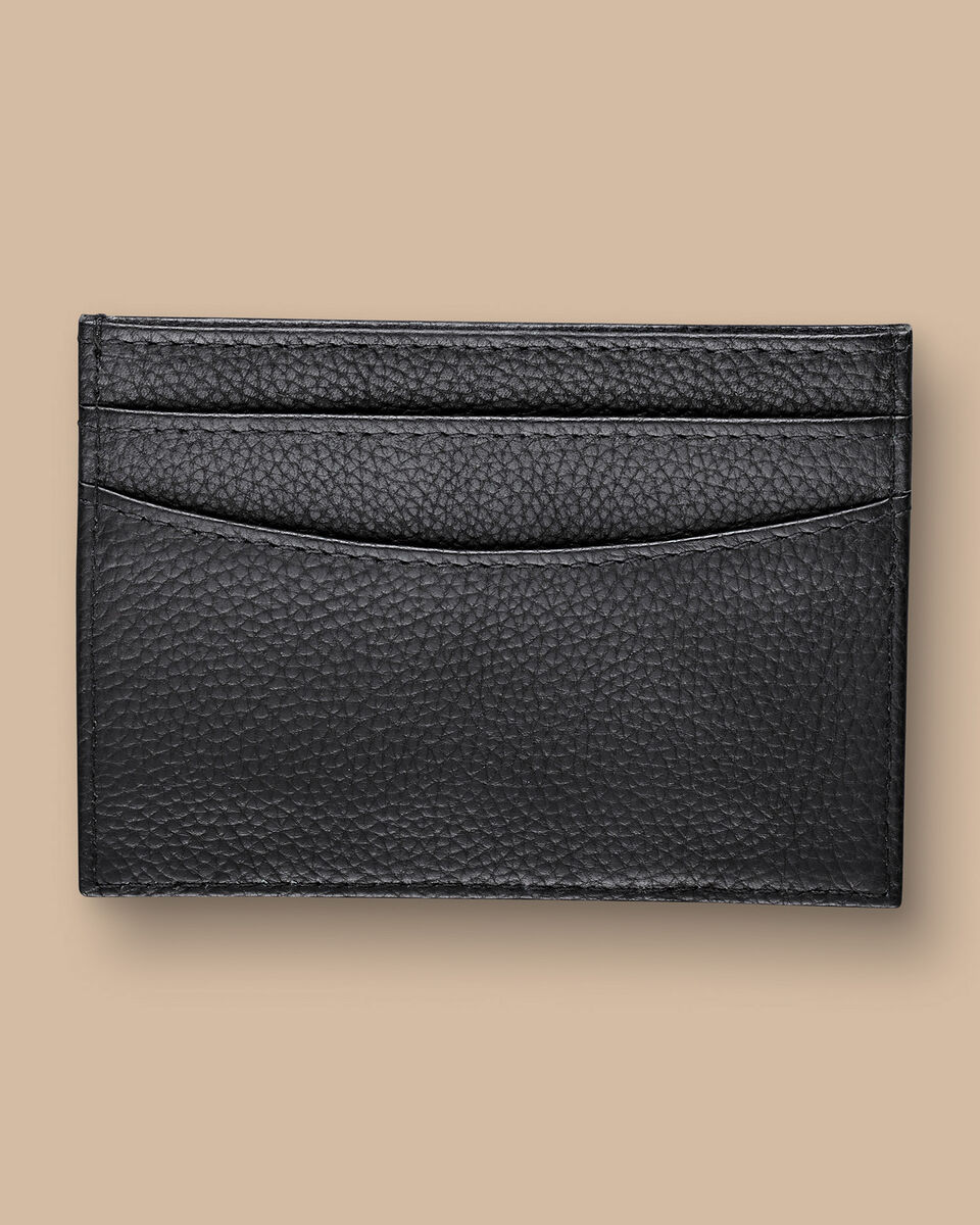 Grain Leather Cardholder - Black | Charles Tyrwhitt