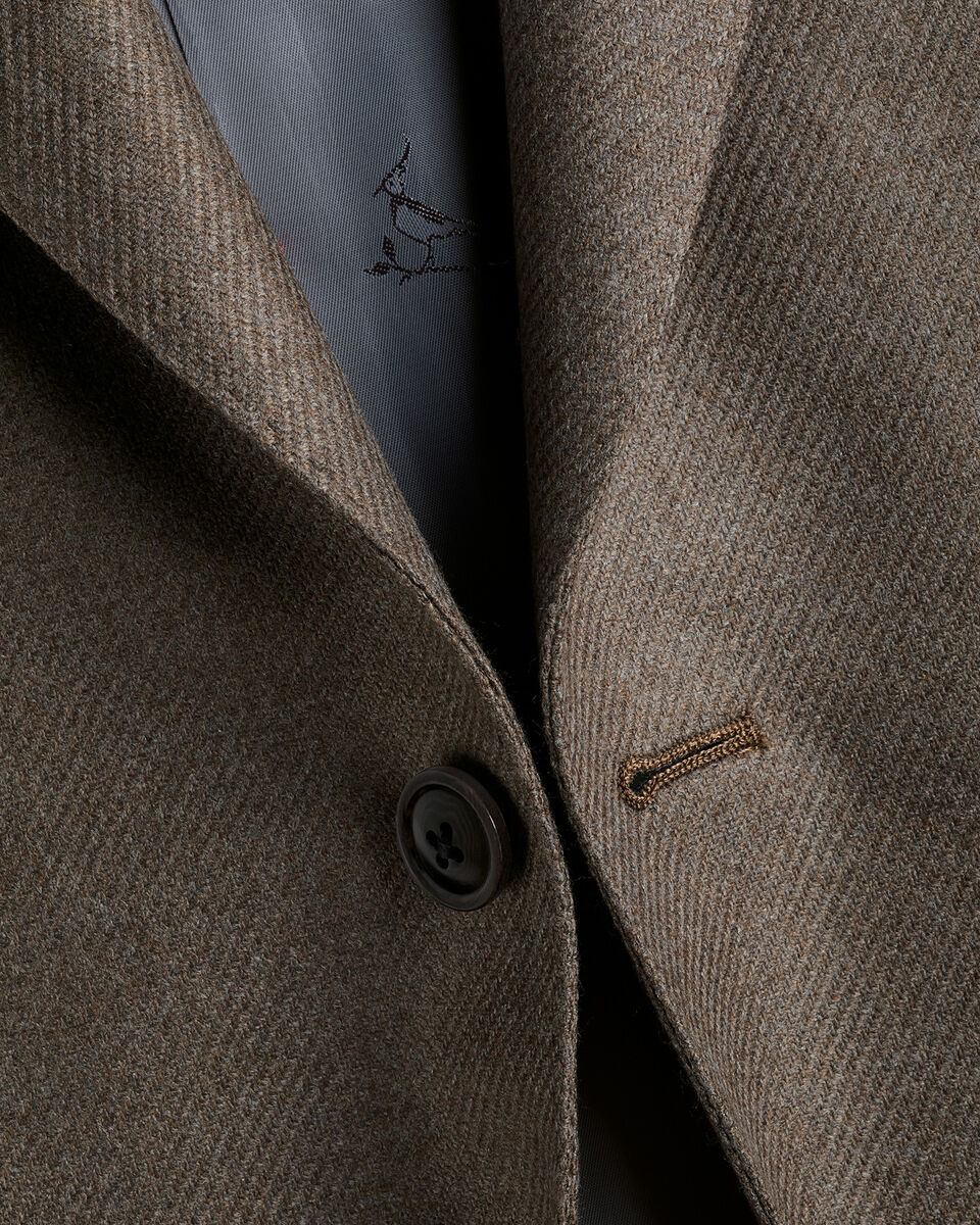 Sakko aus Woll-Seide-Mix - Mokka | Charles Tyrwhitt