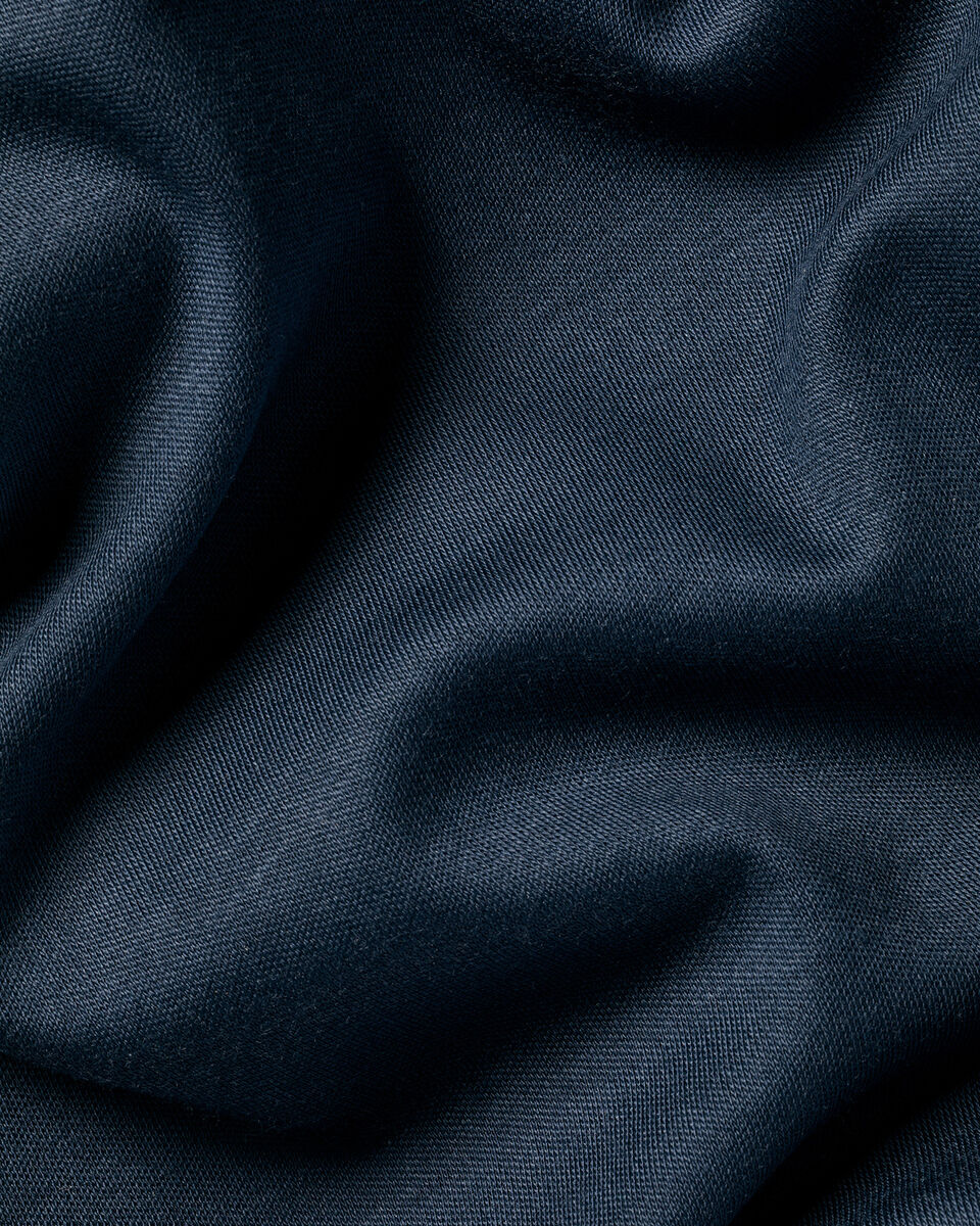 Long Sleeve Smart Jersey Polo - Petrol Blue | Charles Tyrwhitt