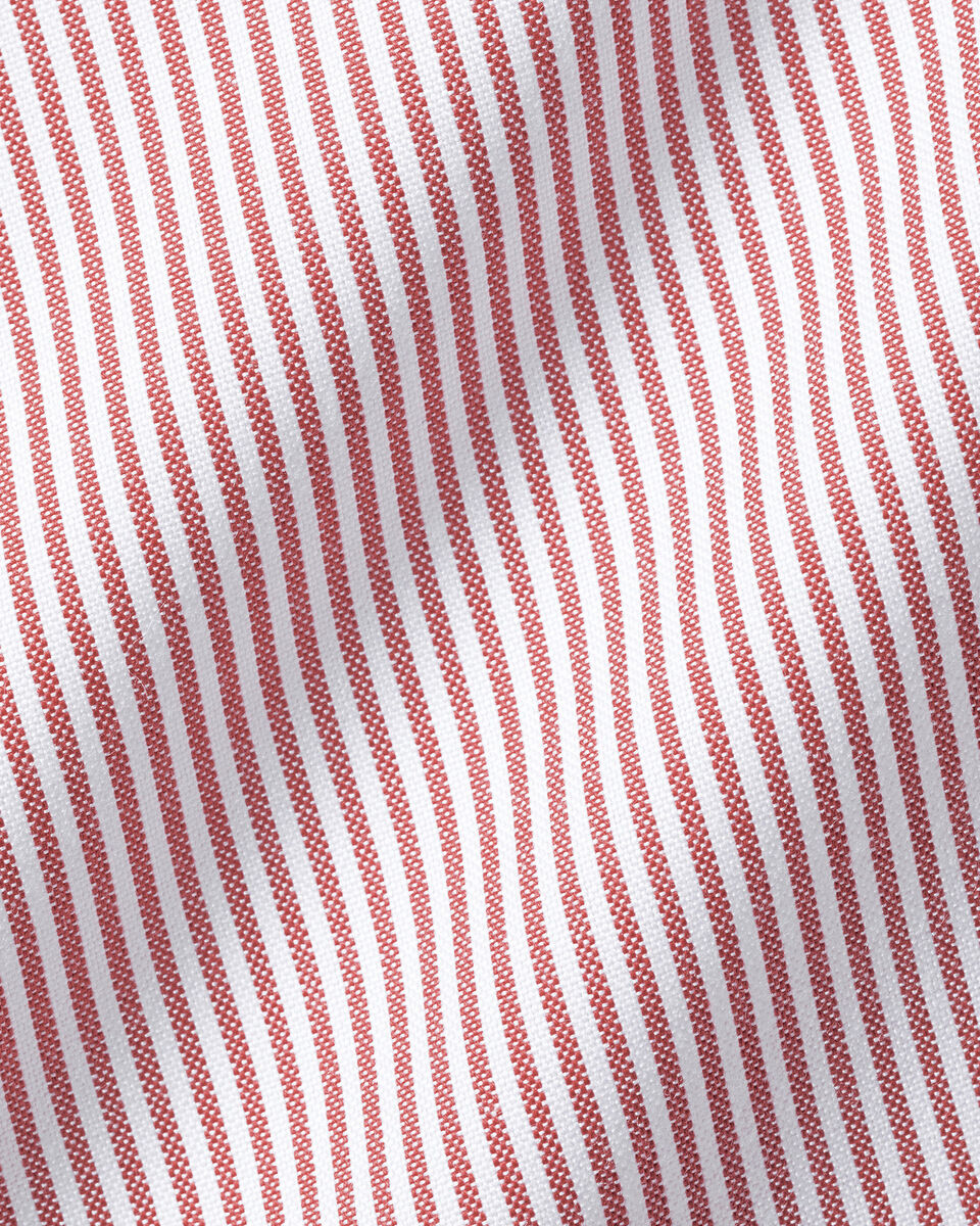 Chemise À Rayures Et Col Boutonné Sans Repassage - Rose Corail ...