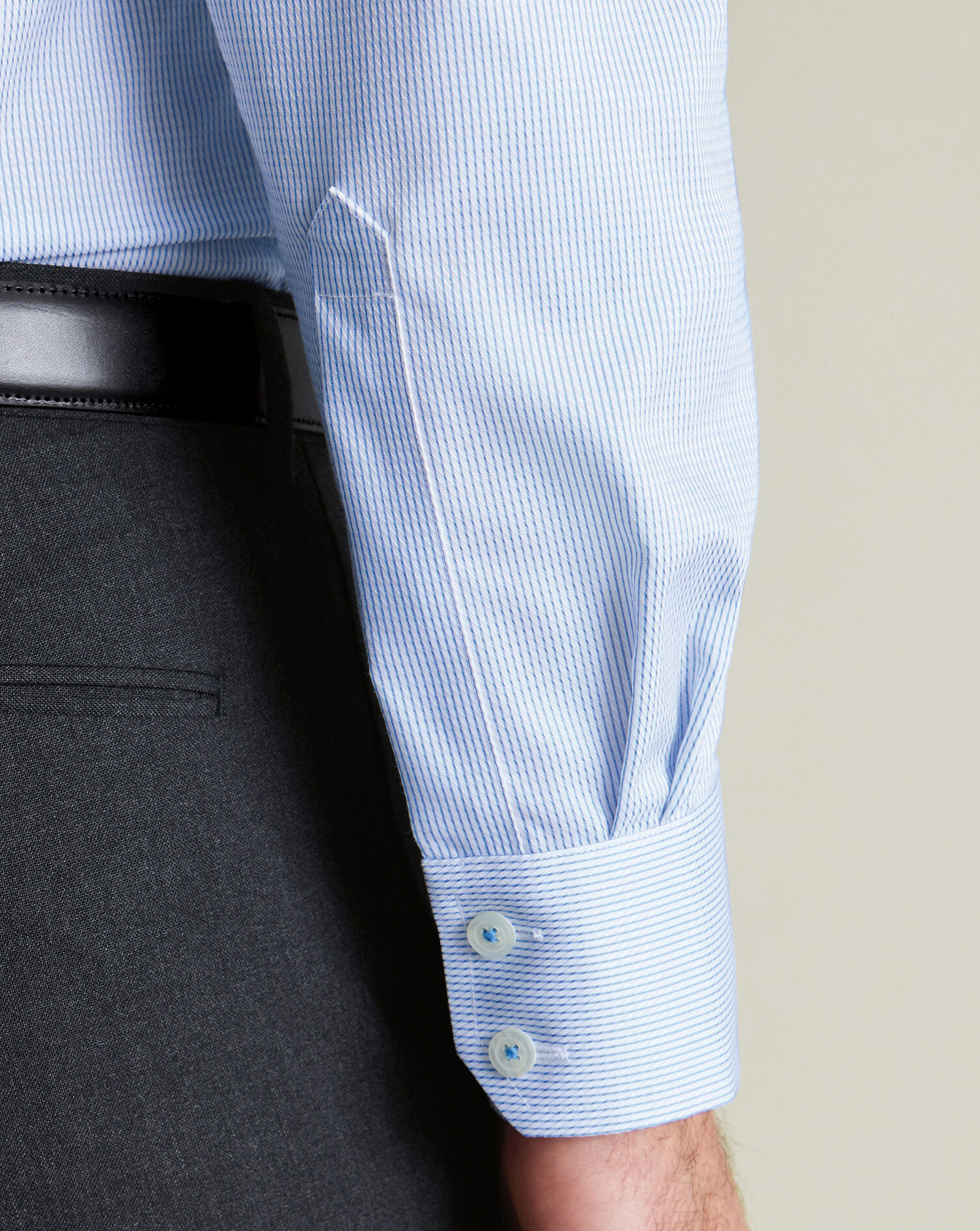 Chemise à rayures et tissage Greenwich extensible sans repassage ...