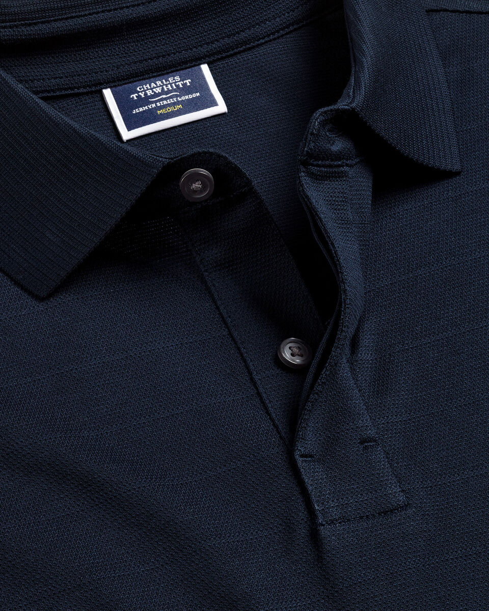 Performance Texture Polo - Dark Navy | Charles Tyrwhitt