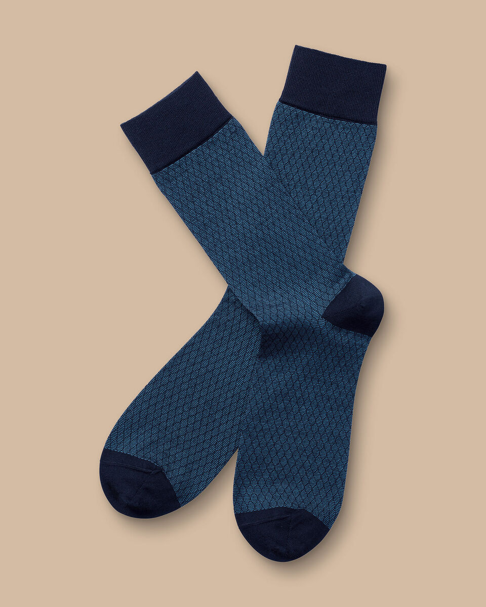 Diamond Socks - Ocean Blue | Charles Tyrwhitt
