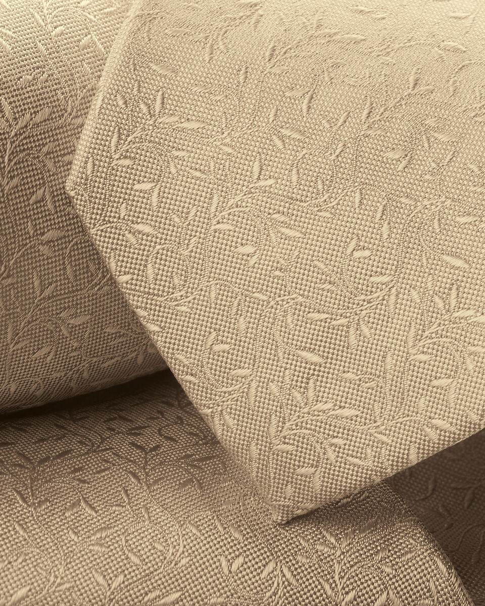 Floral Silk Tie - Taupe | Charles Tyrwhitt