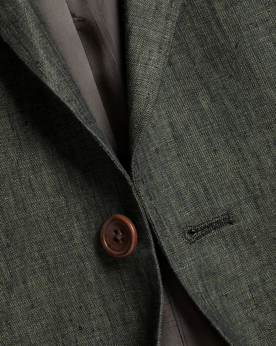 Linen Jacket - Forest Green | Charles Tyrwhitt