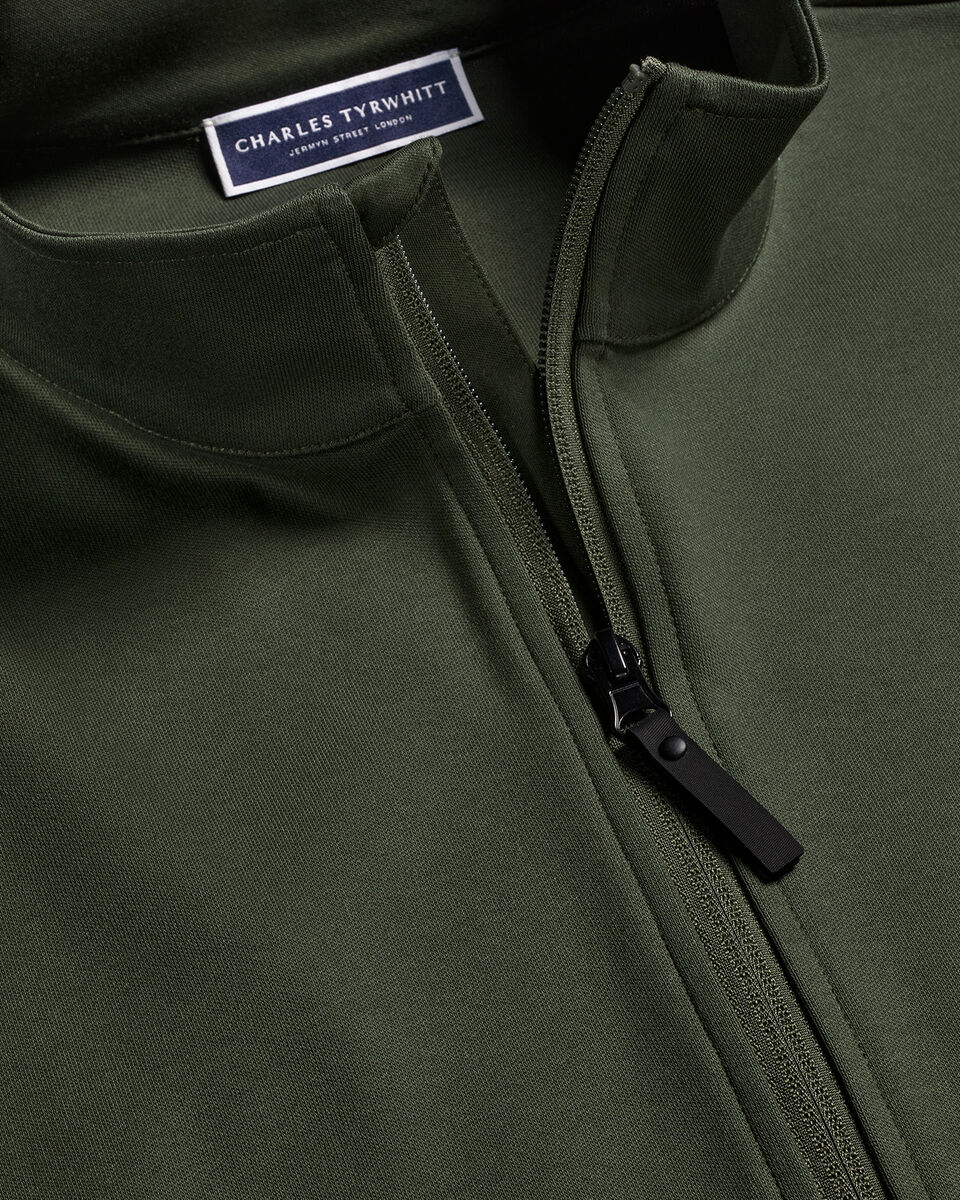 Performance Funnel Neck Jacket - Olive | Charles Tyrwhitt