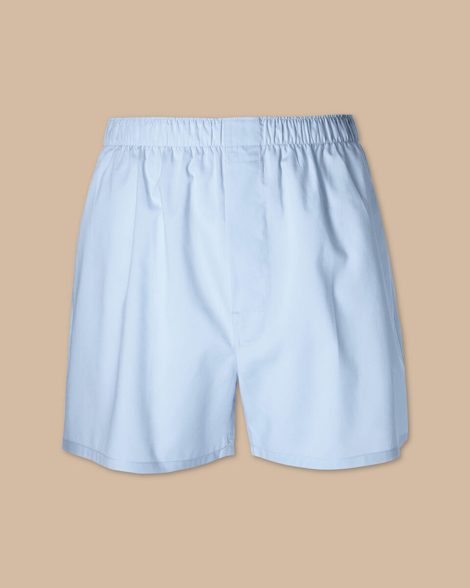 Woven Boxers - Light Blue | Charles Tyrwhitt