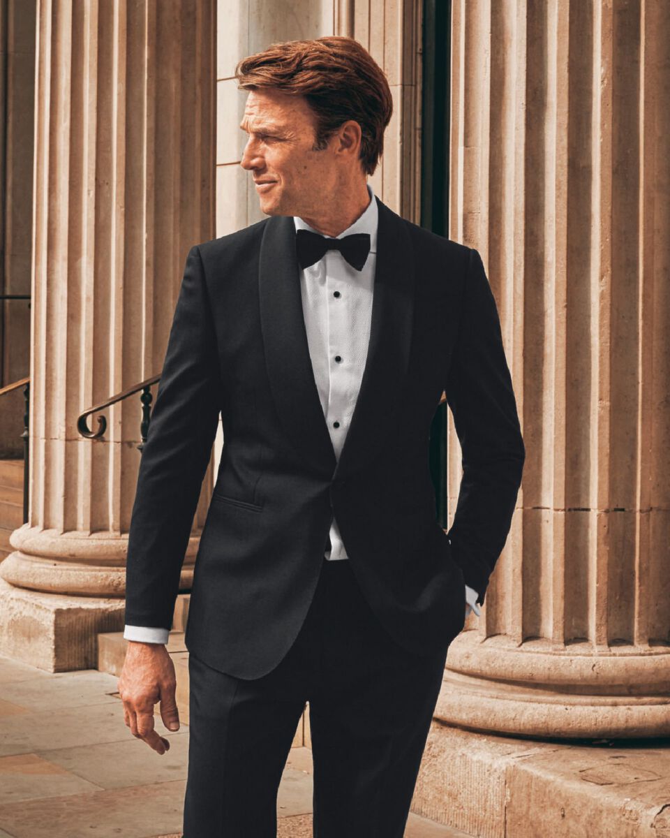 Shawl Lapel Tuxedo Jacket - Black | Charles Tyrwhitt
