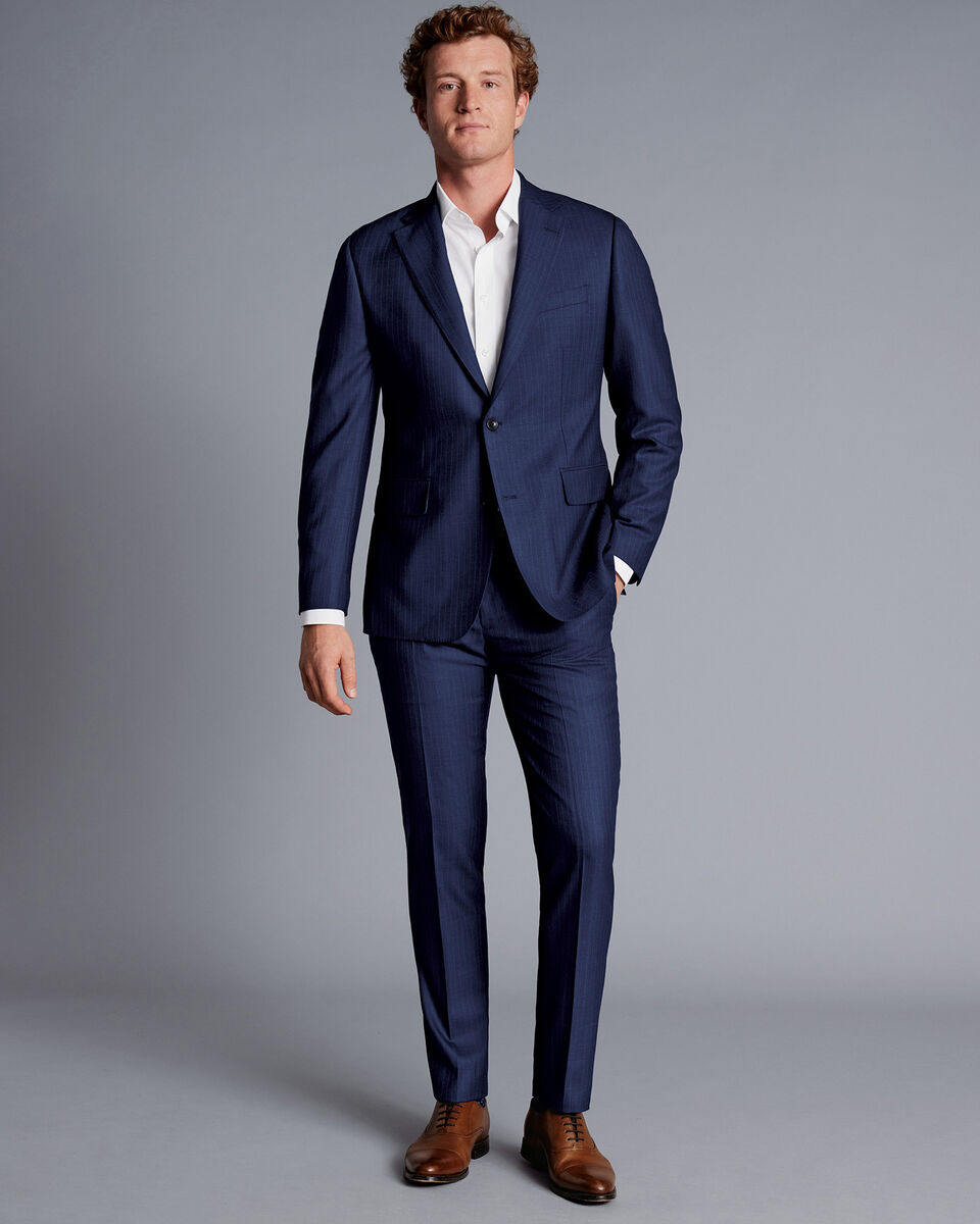 Ultimate Performance Stripe Suit - French Blue | Charles Tyrwhitt
