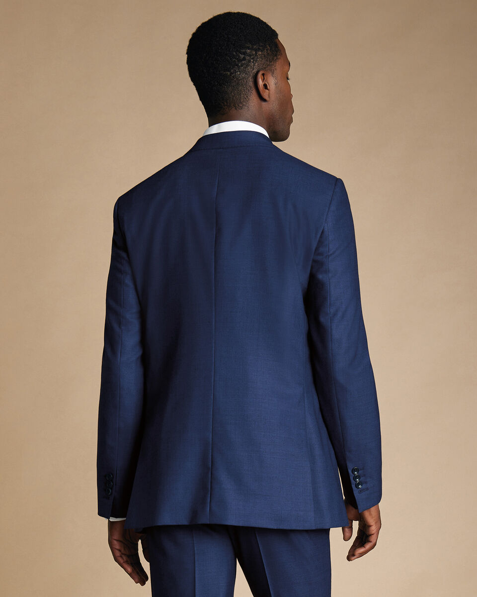 Ultimate Performance Sharkskin Suit Jacket - Ink Blue | Charles Tyrwhitt