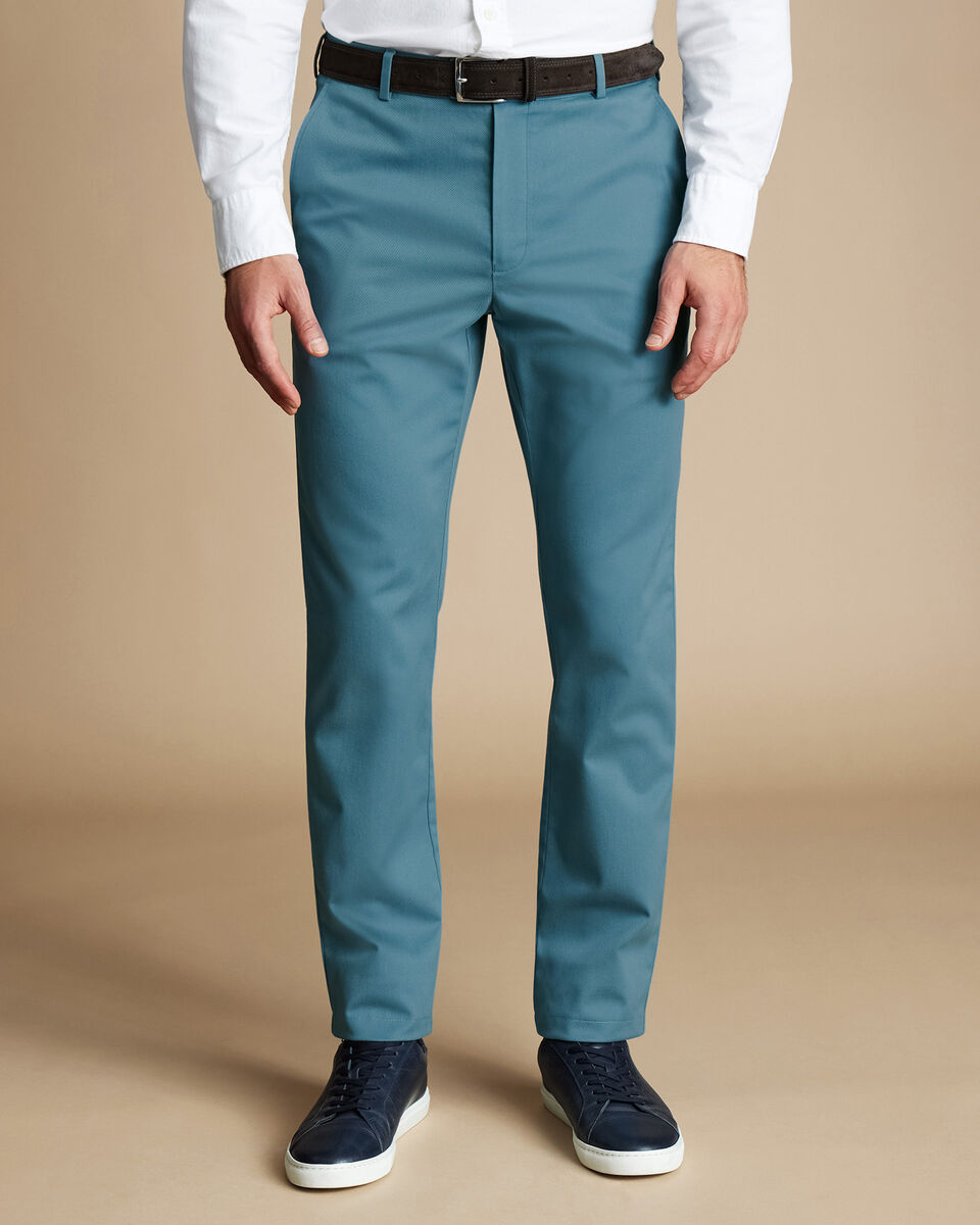 Ultimate Non-Iron Chinos - Mid Blue | Charles Tyrwhitt