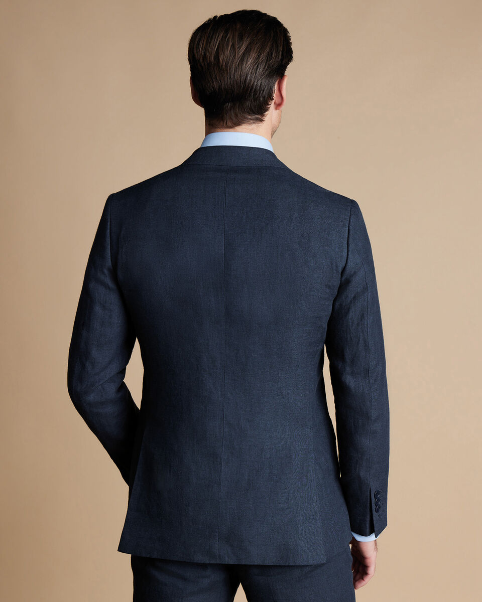 Linen Jacket - Dark Navy | Charles Tyrwhitt