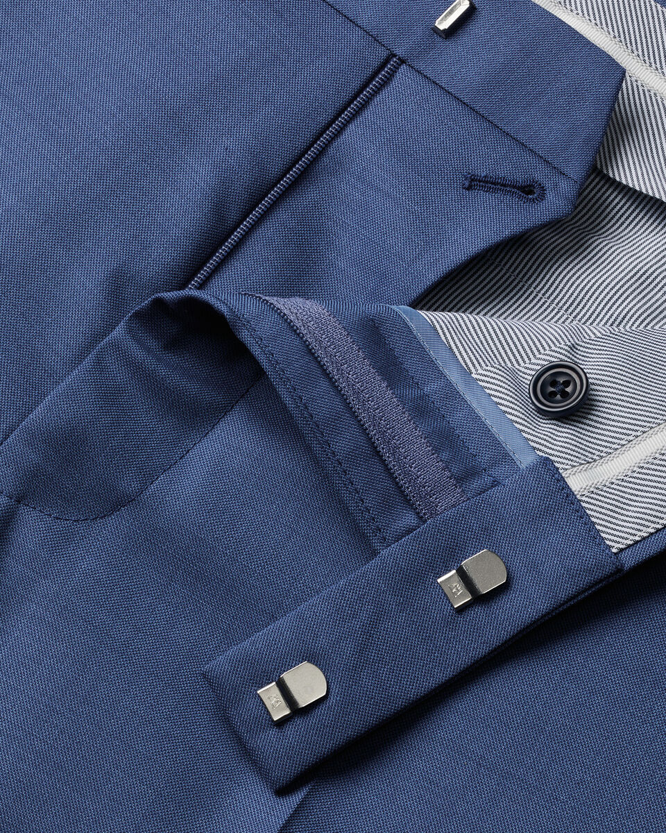 Ultimate Performance Sharkskin Suit Pants - Indigo Blue | Charles Tyrwhitt