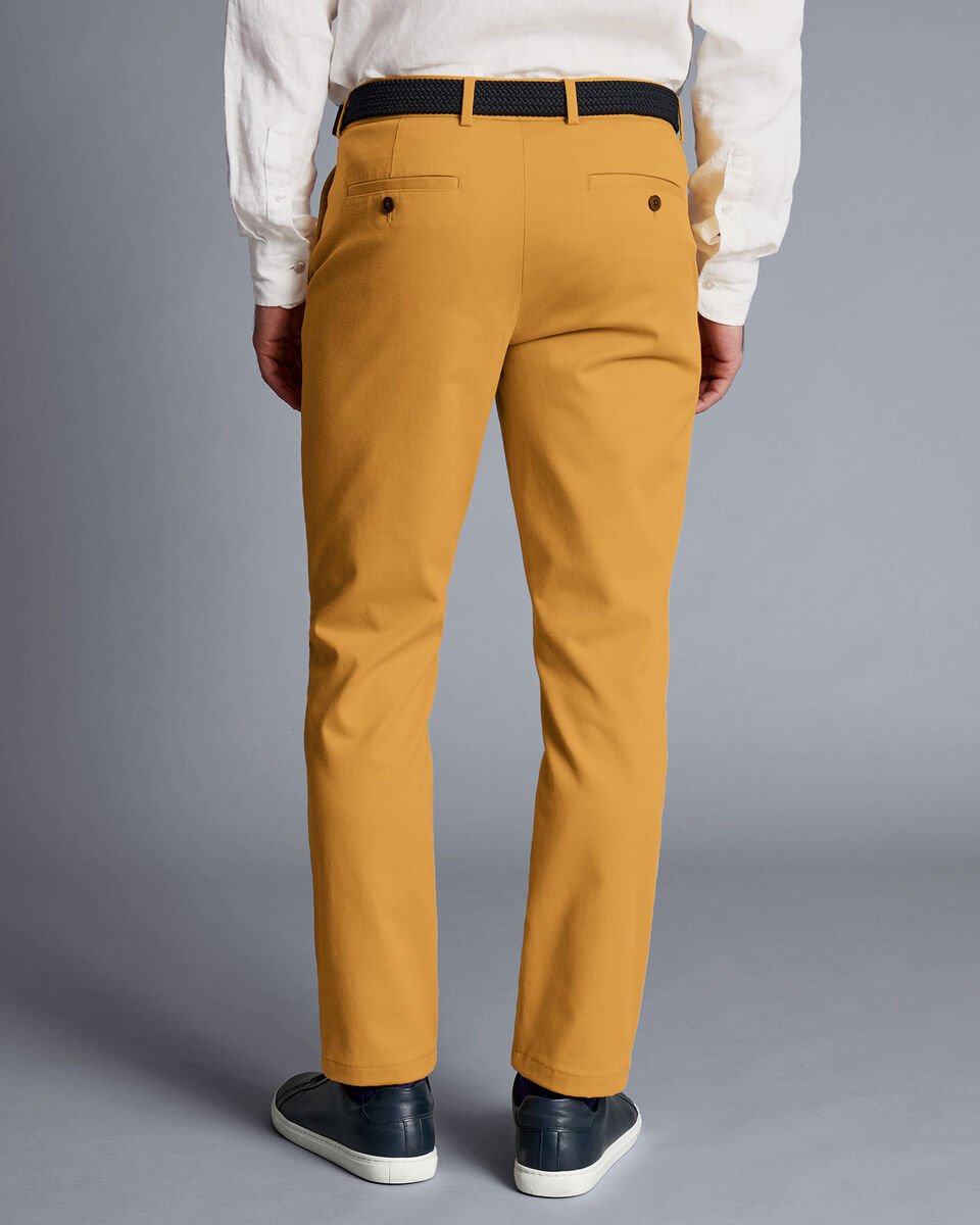 Ultimate Non-Iron Chinos - Yellow | Charles Tyrwhitt