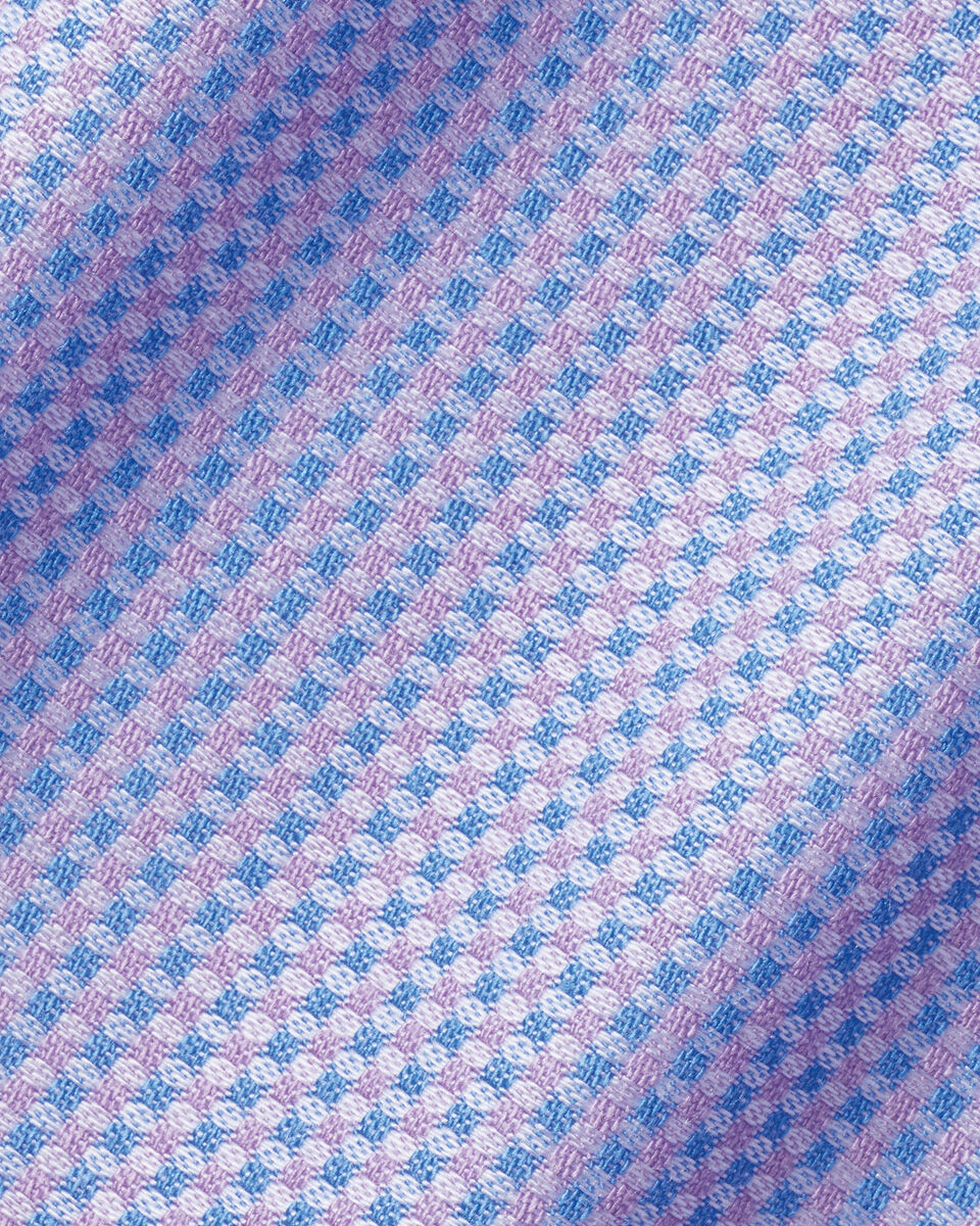 Non-Iron Stretch Texture Square Shirt - Lilac Purple | Charles Tyrwhitt