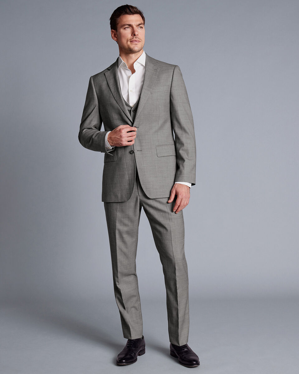 Sharkskin Suit - Light Grey | Charles Tyrwhitt